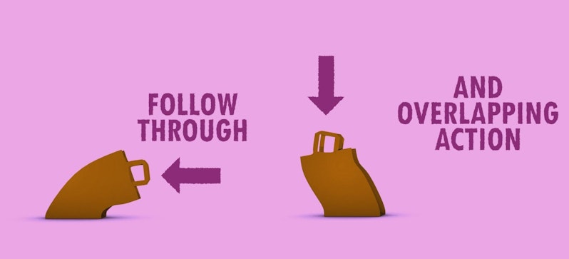 12 Principles of Animation - Follow Through and Overlapping Action #Tutorials - Brown Bag Labs