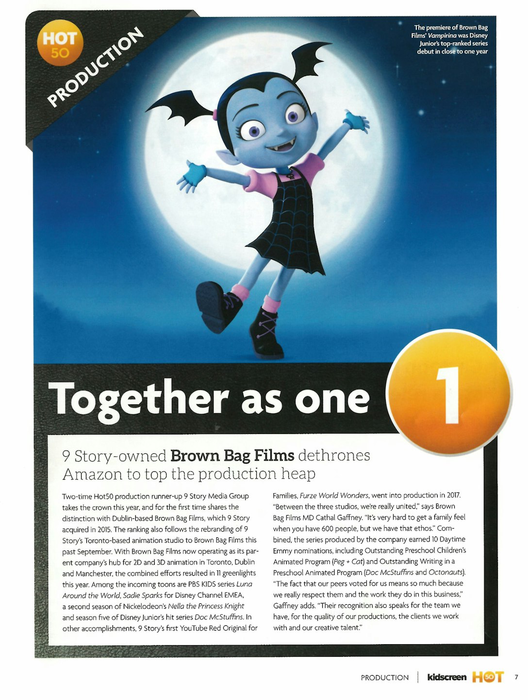 Kidscreen Hot50: Together as One #Article - Brown Bag Labs