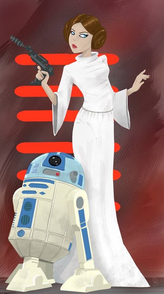 Princess Leia & R2D2 #Sketch - Brown Bag Labs